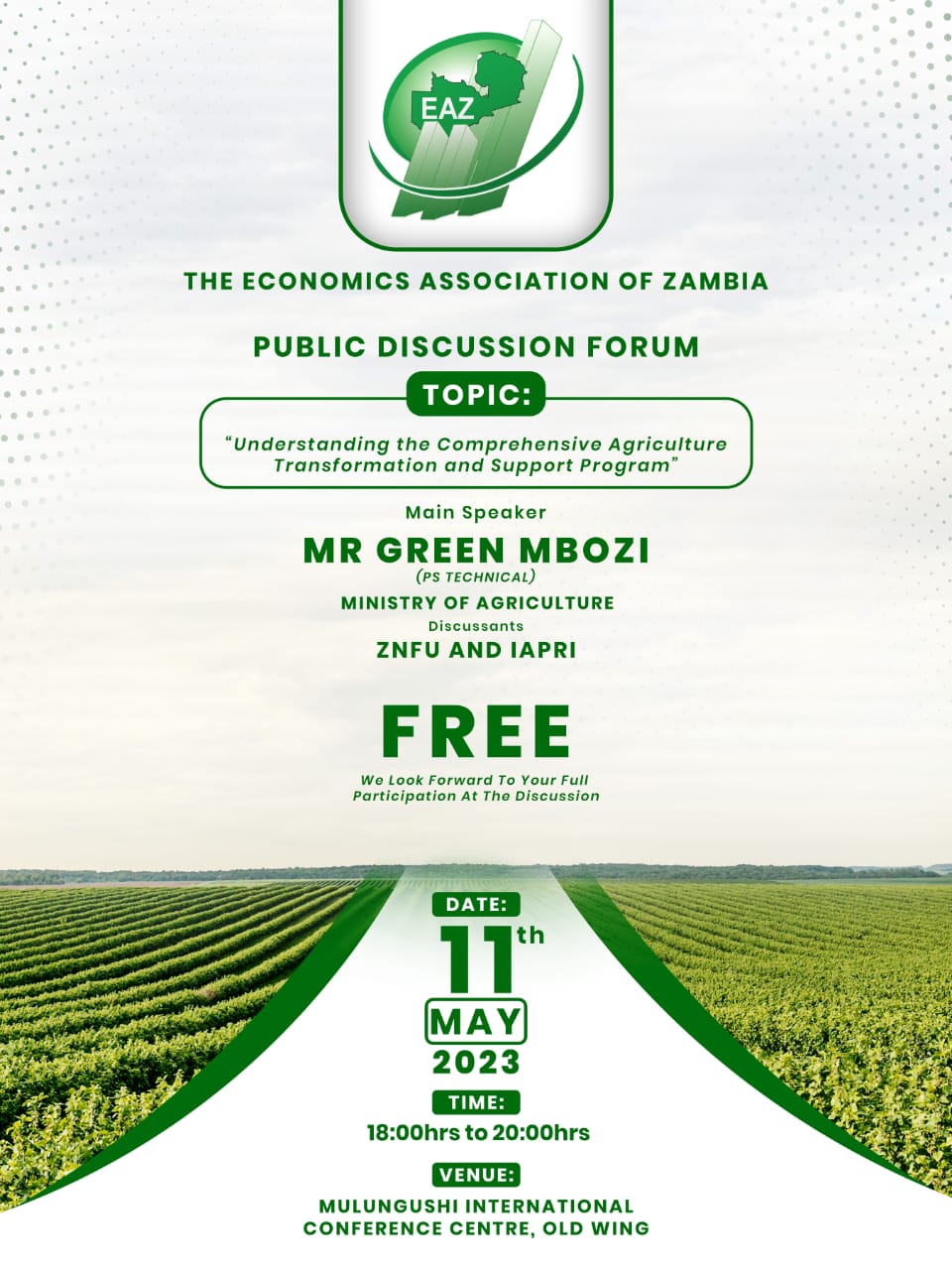 EAZ Public Discussion Forum Thursday 11th May, 2023 at Mulungushi ...